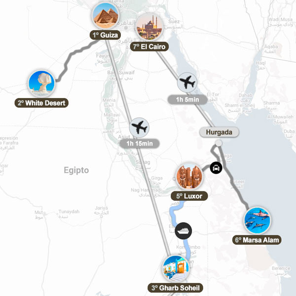 4 itinerarios y rutas por Egipto por libre, ¡con PLANNING!