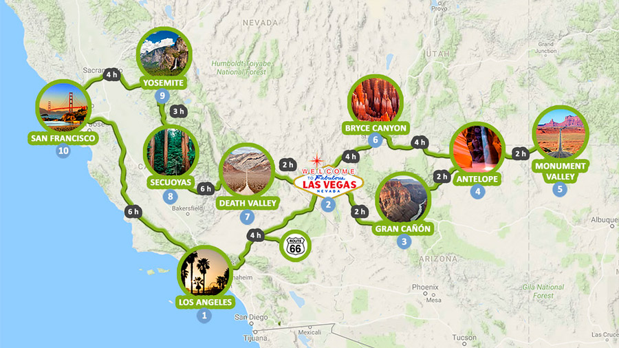 Mapa De Senderos De Arizona 5 Itinerarios Y Rutas Por La Costa Oeste